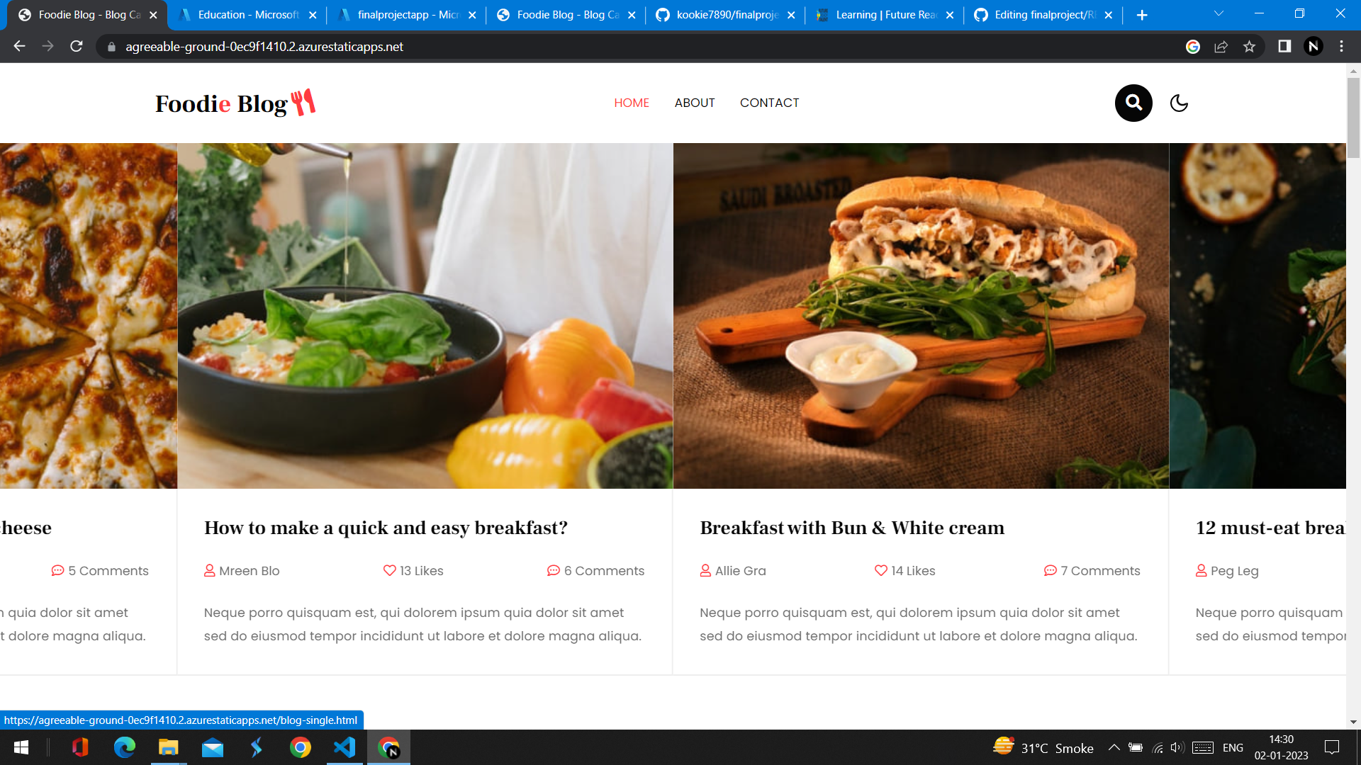 GitHub - kookie7890/finalproject: In this project, I created a food blog website to provide easy ...