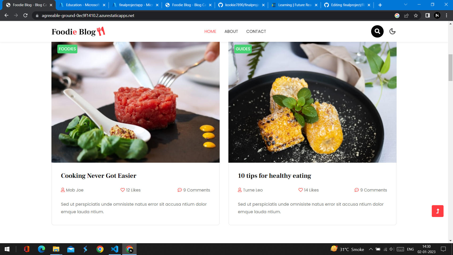 GitHub - kookie7890/finalproject: In this project, I created a food blog website to provide easy ...