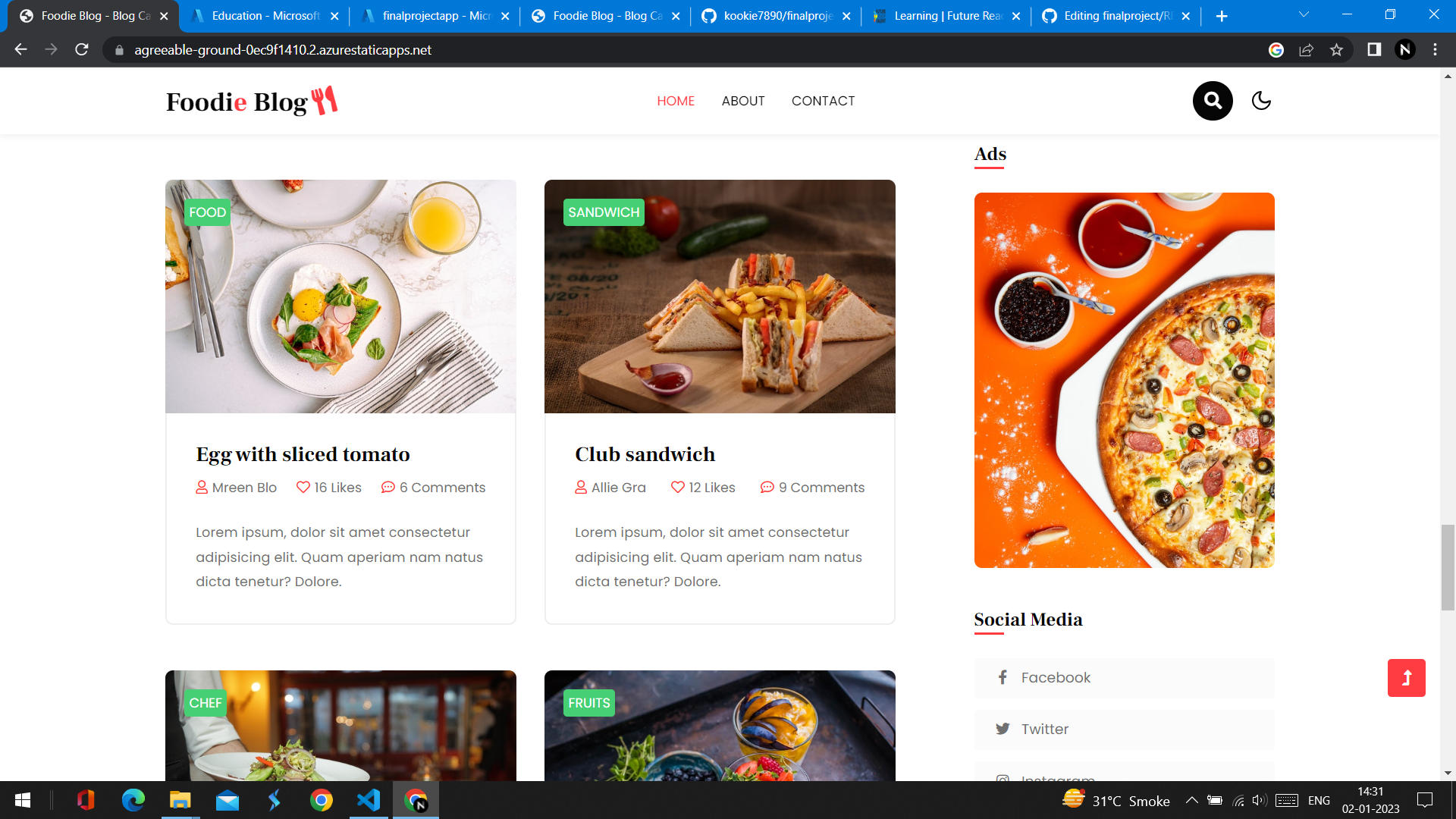 GitHub - kookie7890/finalproject: In this project, I created a food blog website to provide easy ...