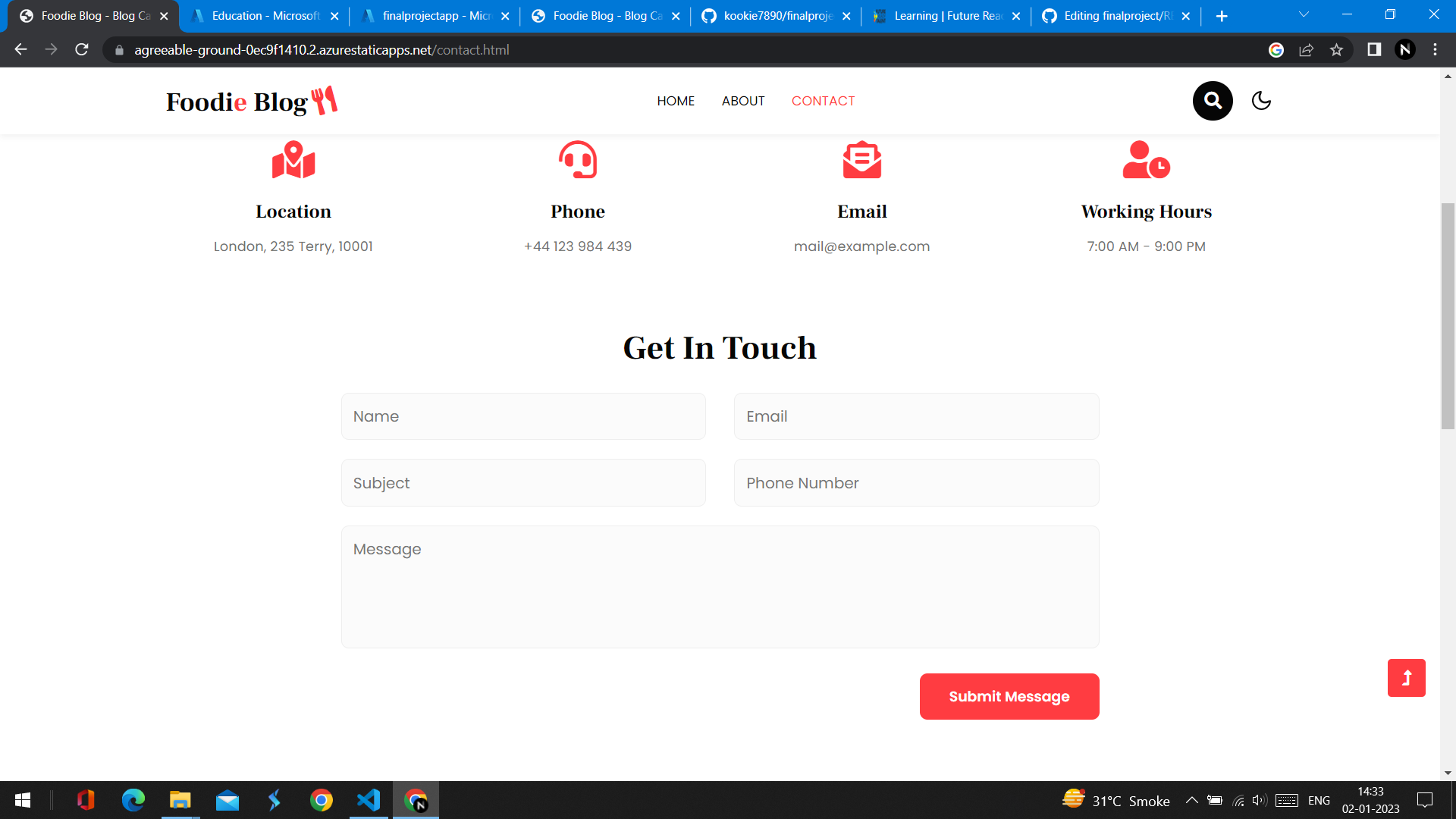 Github Kookie7890finalproject In This Project I Created A Food Blog Website To Provide Easy 
