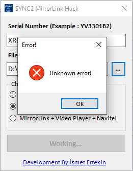 Unknown Error · Issue #4 · ismetertekin/Ford-Sync2-MirrorLink-VideoPlayer-Navitel · GitHub
