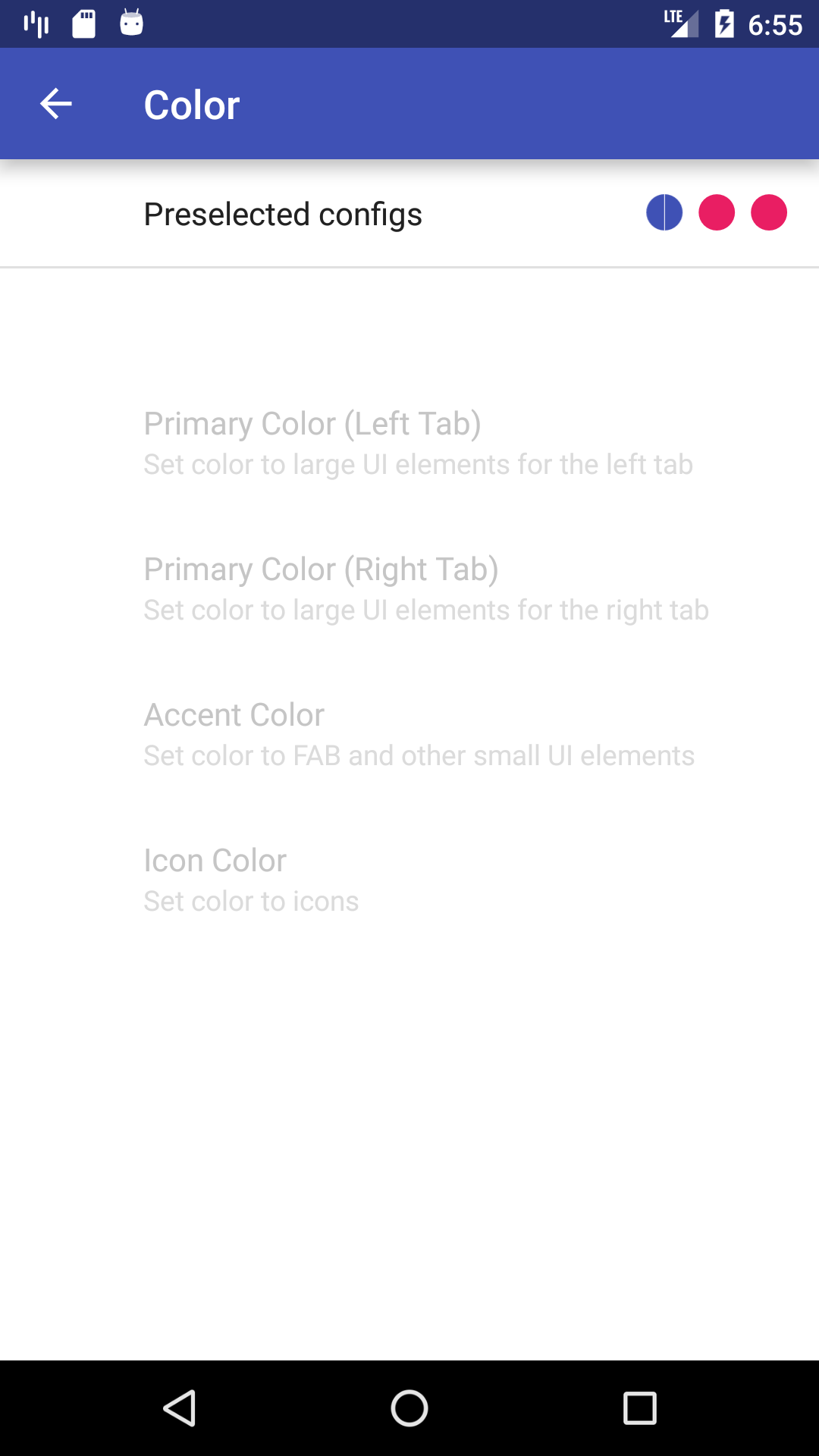 The title of Settings > Color > Select Color config > Customize is missing · Issue #2476 ...