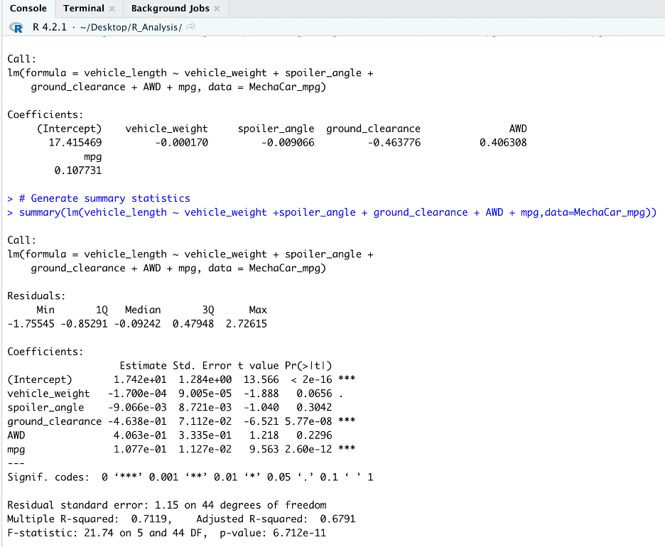GitHub - NecaB/MechaCar_Statistical_Analysis