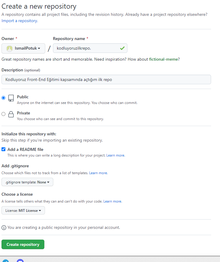 GitHub - IsmailPotuk/kodluyoruzilkrepo: Kodluyoruz Front-End Eğitimi ...