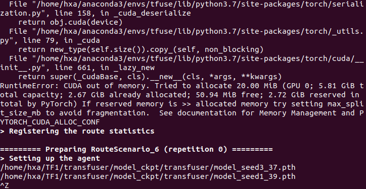 problem in evaluation · Issue #128 · autonomousvision/transfuser · GitHub