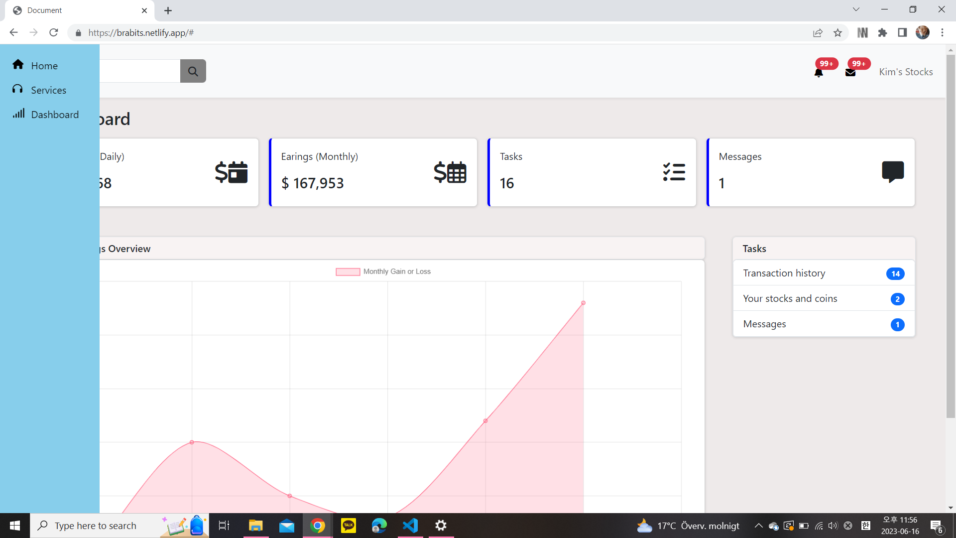 GitHub - jeongwookim2022/dashboard-page-for-stock-coin-sites