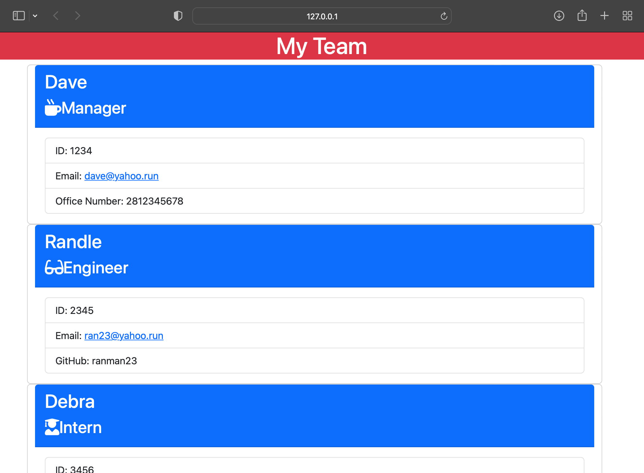 GitHub - Dus0001/my-tiem: An app that allows user to generate a a webpage that displays teams info.