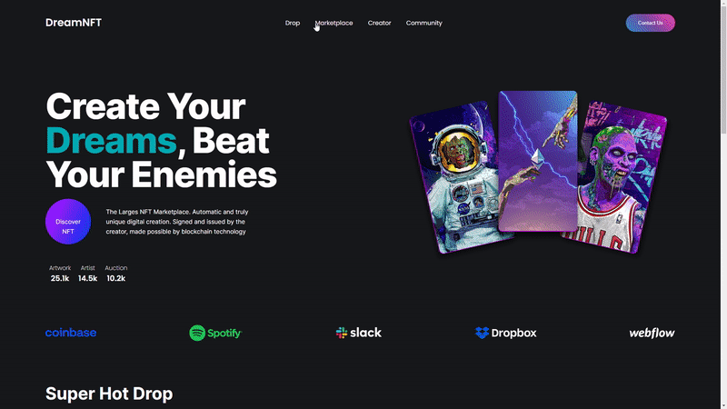 GitHub - Udemig/NFT-Html-Css: NFT landing page created with html and css