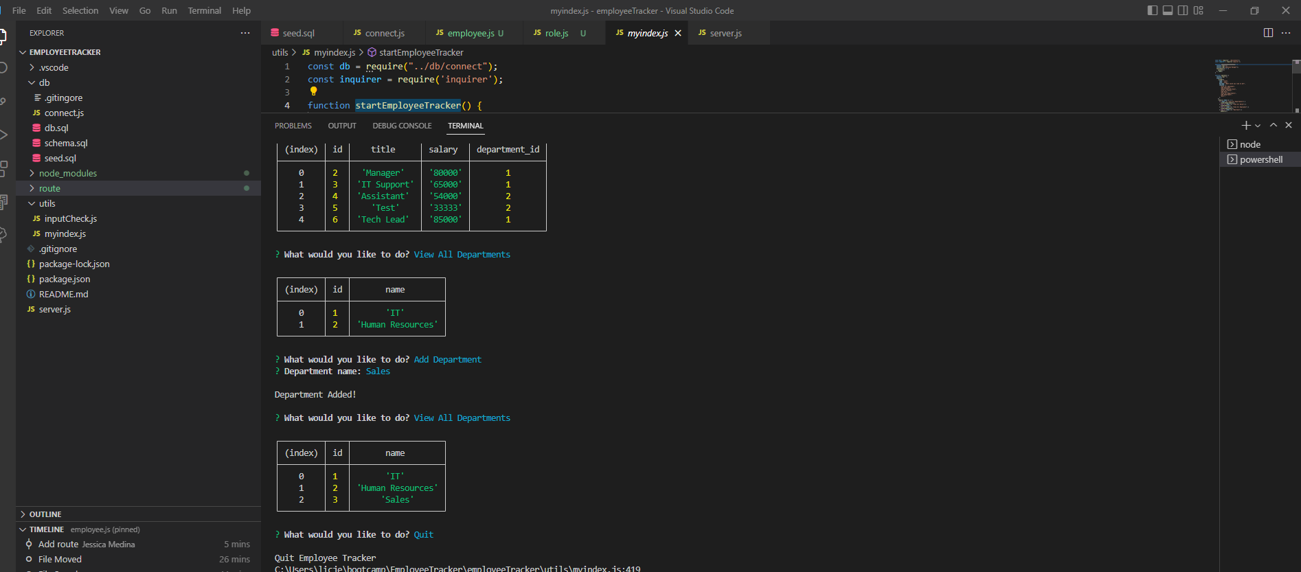 GitHub - quinn9111/employeeTracker