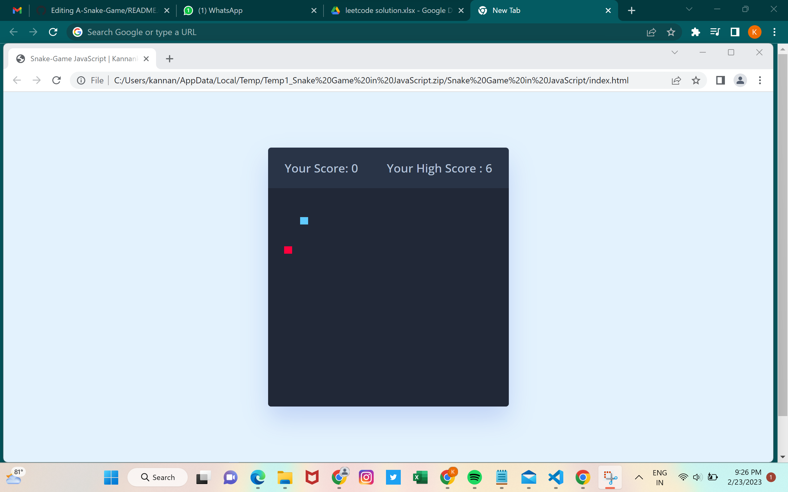 GitHub - kannankumar22/A-Snake-Game