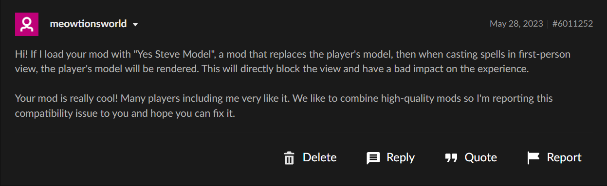 Bug Yes Steve Mod Render Issue Issue 44 Iron431 Irons Spells N