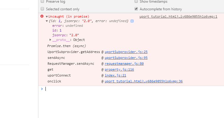 Error while getting uport address · Issue #147 · uport-project/uport-connect · GitHub