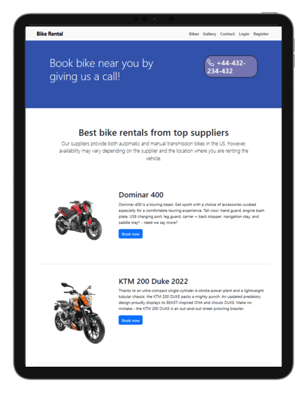 GitHub - grid013/bikerental