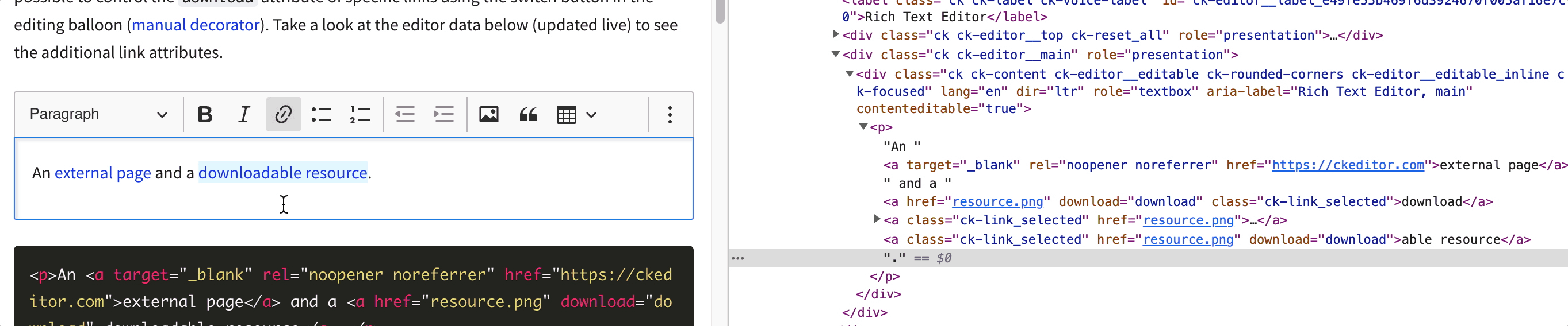 Decorated link in the editing gets split by the caret position · Issue ...