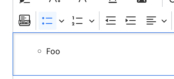 List style for default unordered list should be disc (instead of circle ...