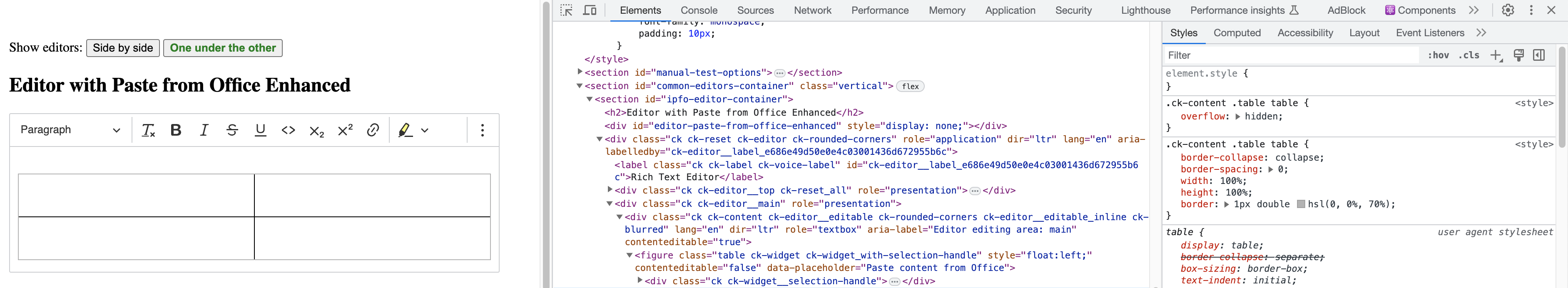 Table border styles are lost after paste from Word · Issue #10655 ...