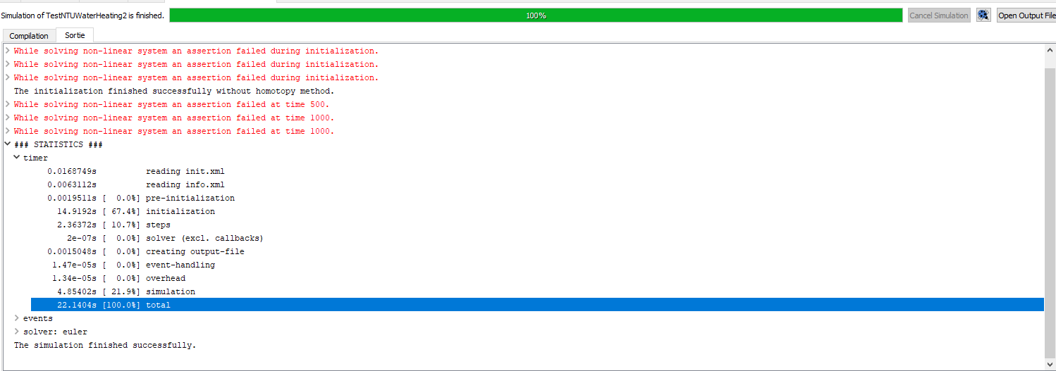 Long time necessary to simulate a static model once initialized · Issue #9264 · OpenModelica ...