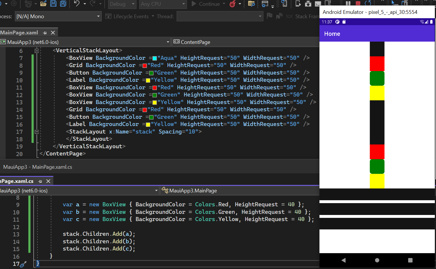 BoxView BackgroundColor always gray · Issue #8972 · dotnet/maui · GitHub