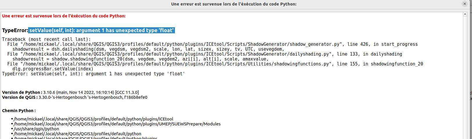 Step 3 - Erreur de calcul - setValue(self, int): argument 1 has unexpected type 'float' · Issue ...