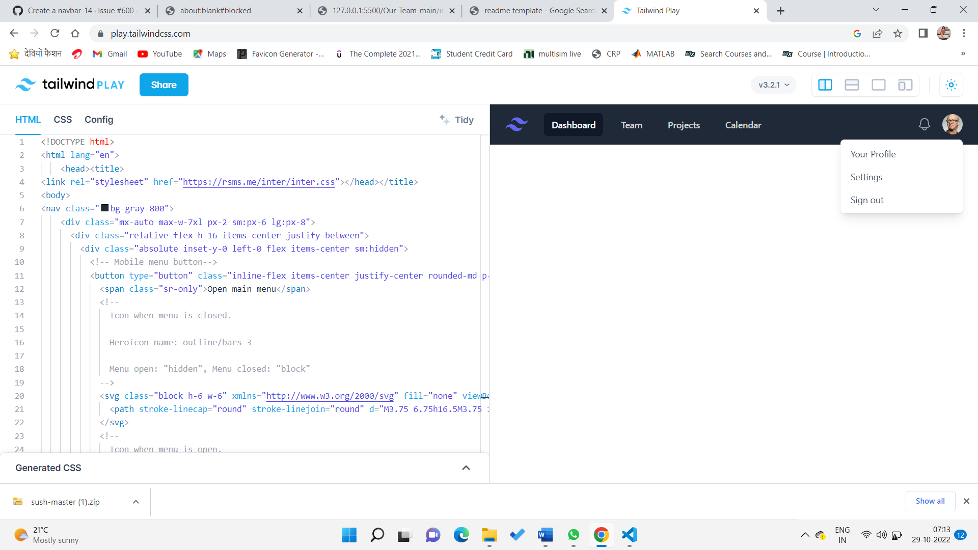 Create a navbar-14 · Issue #600 · Clueless-Community/seamless-ui · GitHub