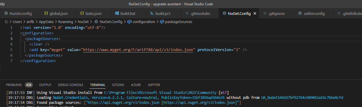 Not able set external repository path · Issue #1427 · dotnet/upgrade-assistant · GitHub