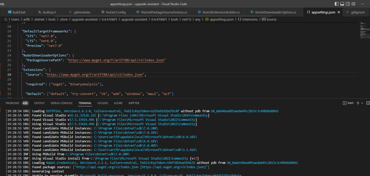 Not able set external repository path · Issue #1427 · dotnet/upgrade-assistant · GitHub