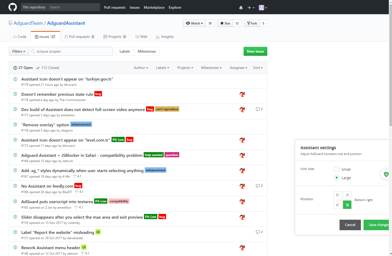 Assistent menu outside of viewport · Issue #180 · AdguardTeam ...