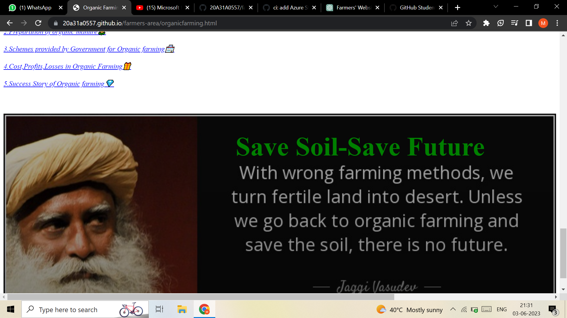 GitHub - 20A31A0557/farmers-area: Here I created a website with AZURE CHATBOT named farmers area ...