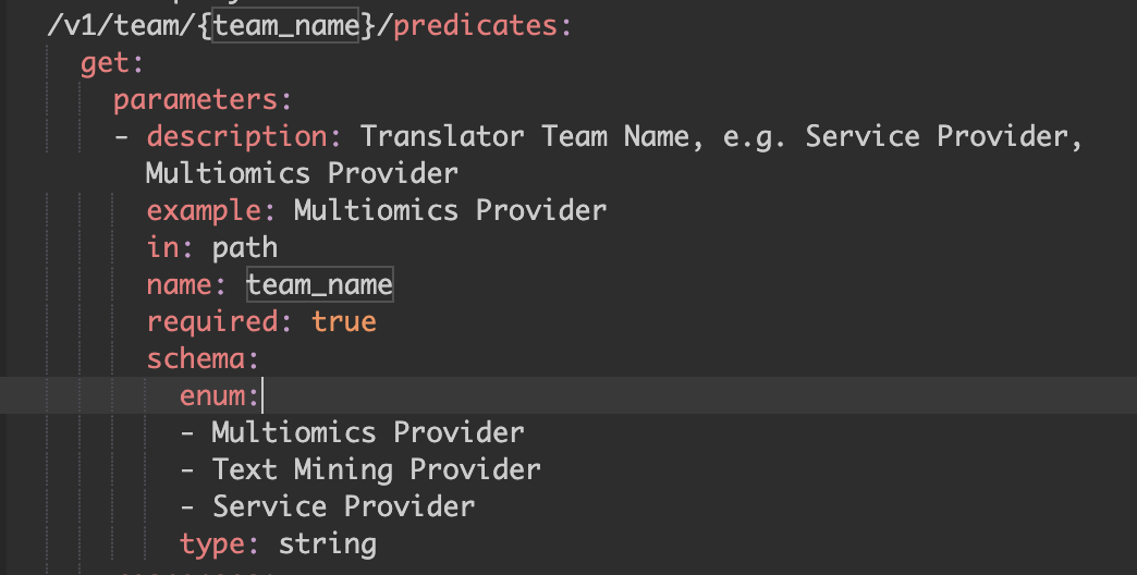 Enum not working for UI · Issue #94 · SmartAPI/smartAPI · GitHub
