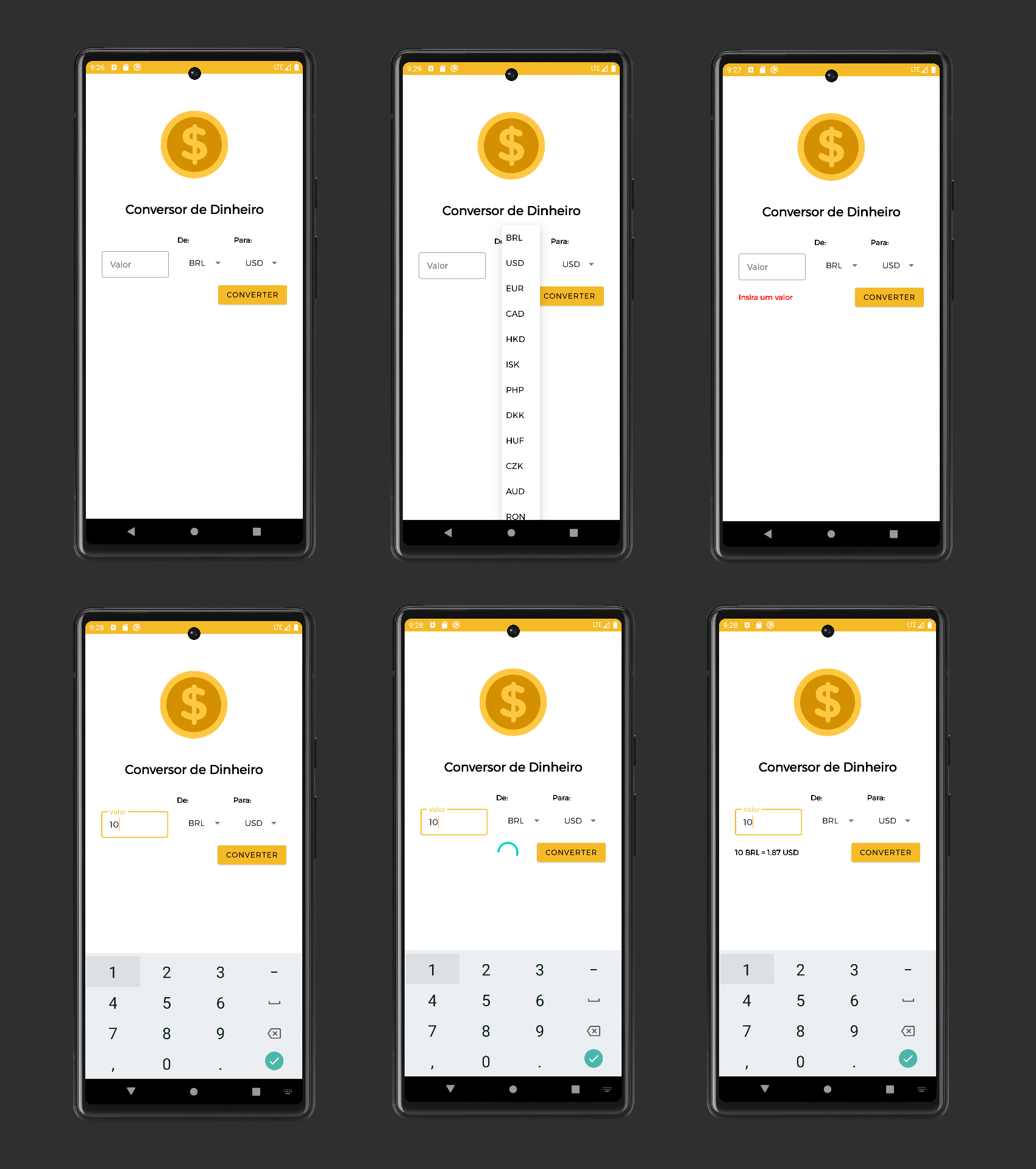 GitHub - gabrielbmmaia/Coin: Um app de conversão de câmbio. ----> MvvM | Clean | Retrofit | Koin