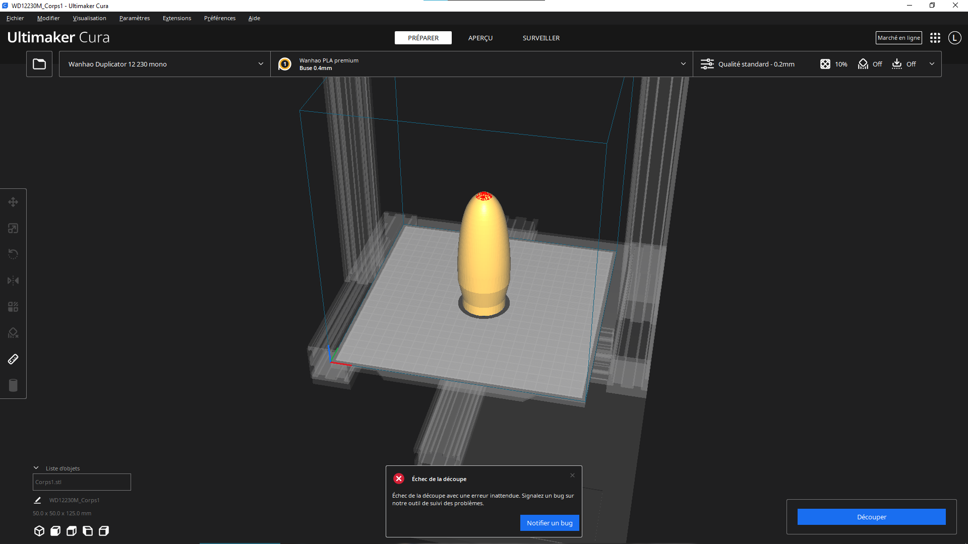 Problème Of Slicing · Issue 12864 · Ultimakercura · Github 4533