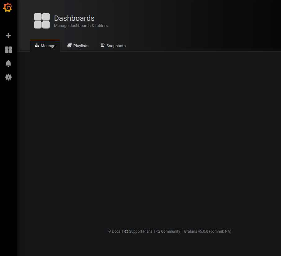 Bug (v5-beta1) Manage Dashboards List Empty · Issue #10819 · grafana/grafana · GitHub