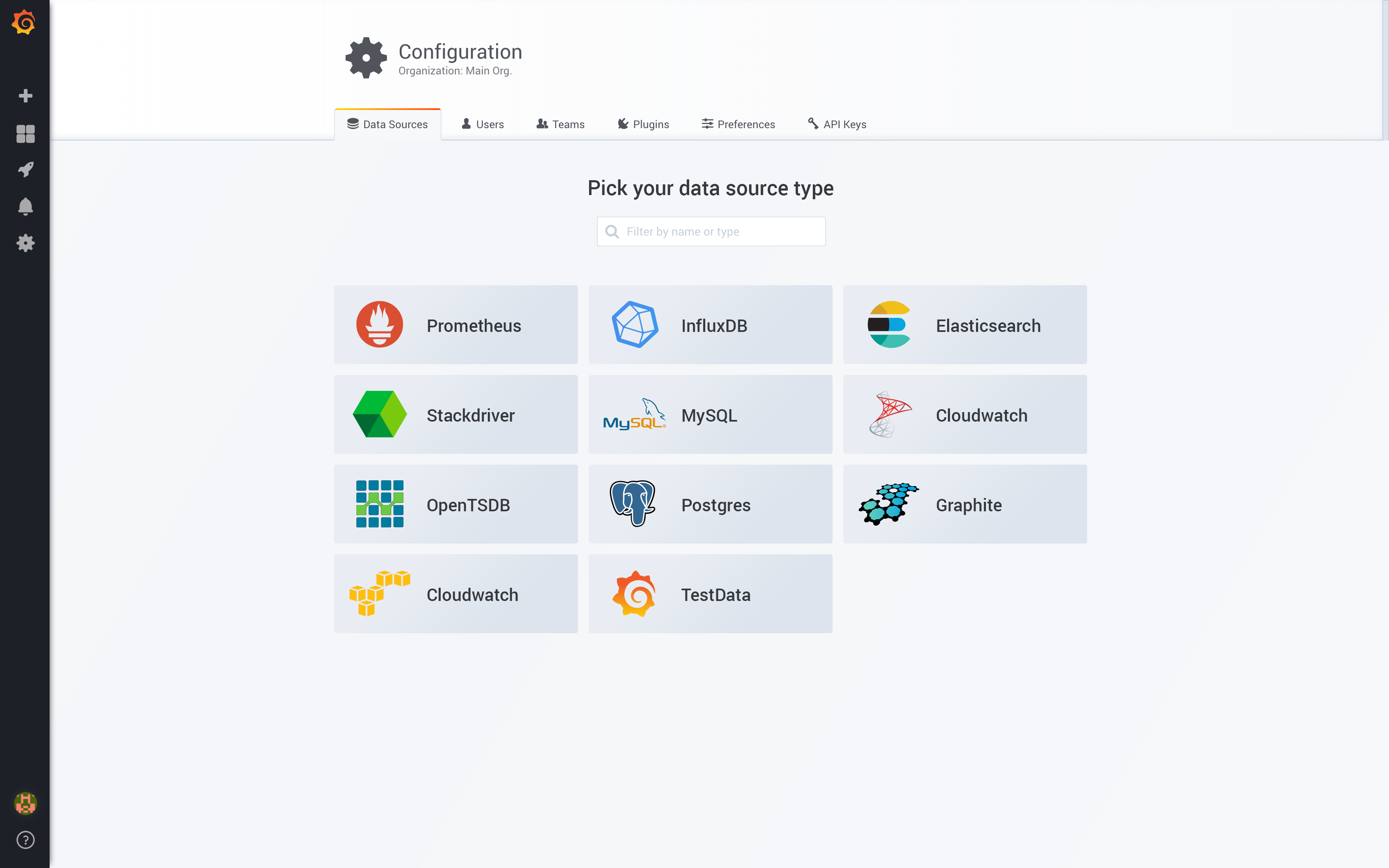 New data source as seperate page · Issue #13489 · grafana/grafana · GitHub