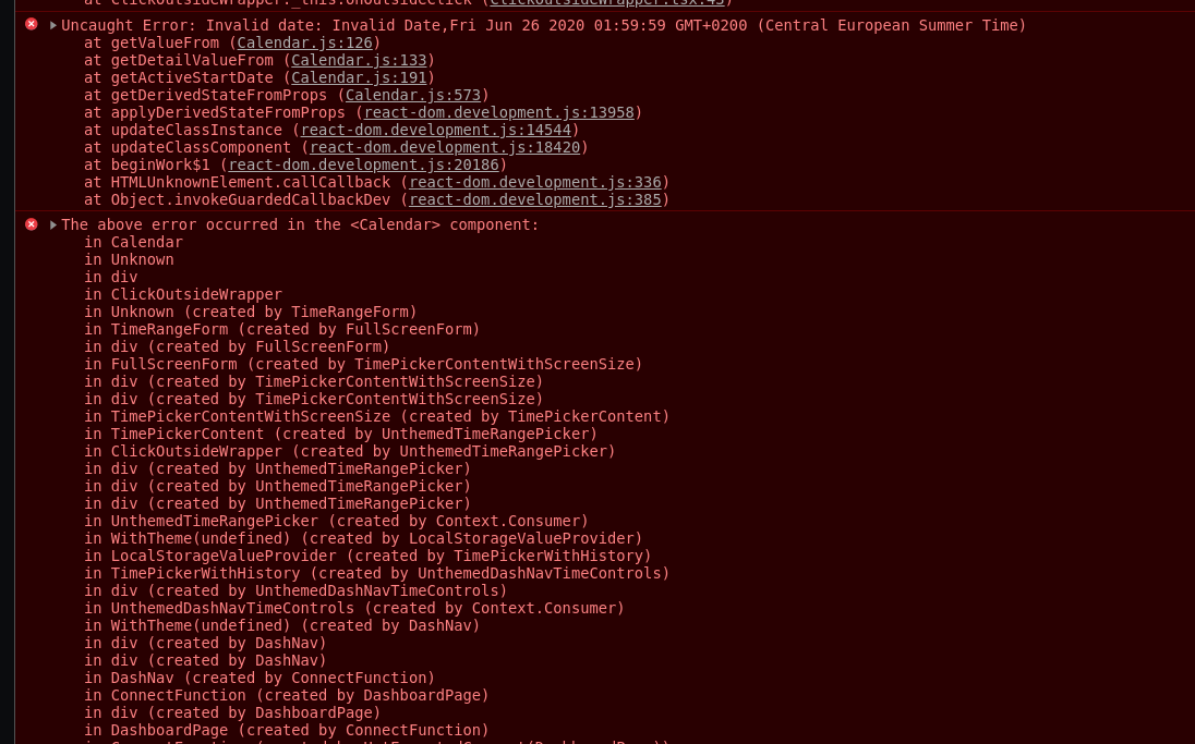 Dashboard time range picker throws "Minified React error" · Issue #25749 · grafana/grafana · GitHub