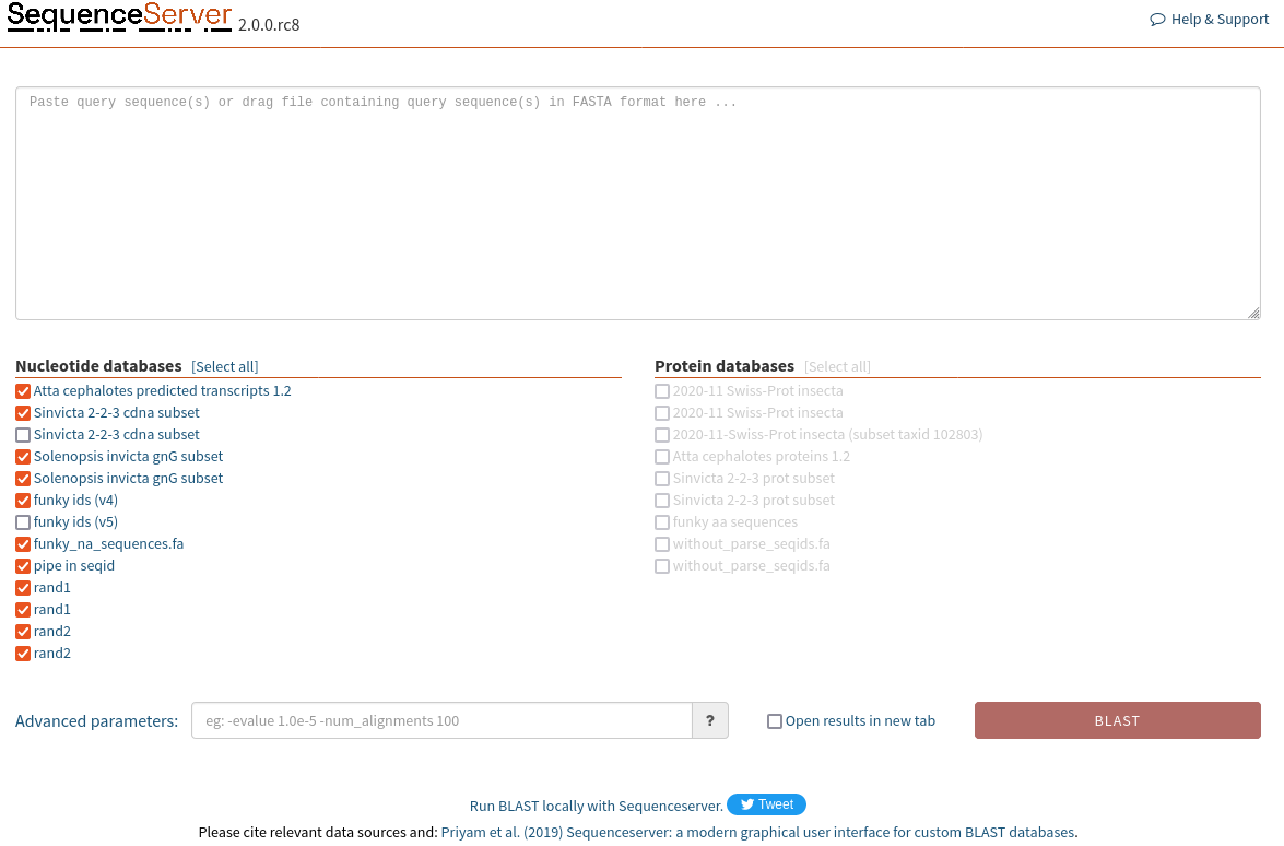 "select all" gets stuck to state if "Nucleotide databases" are manually selected first and the ...