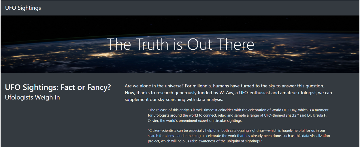 GitHub - harryshouldice1/UFOs