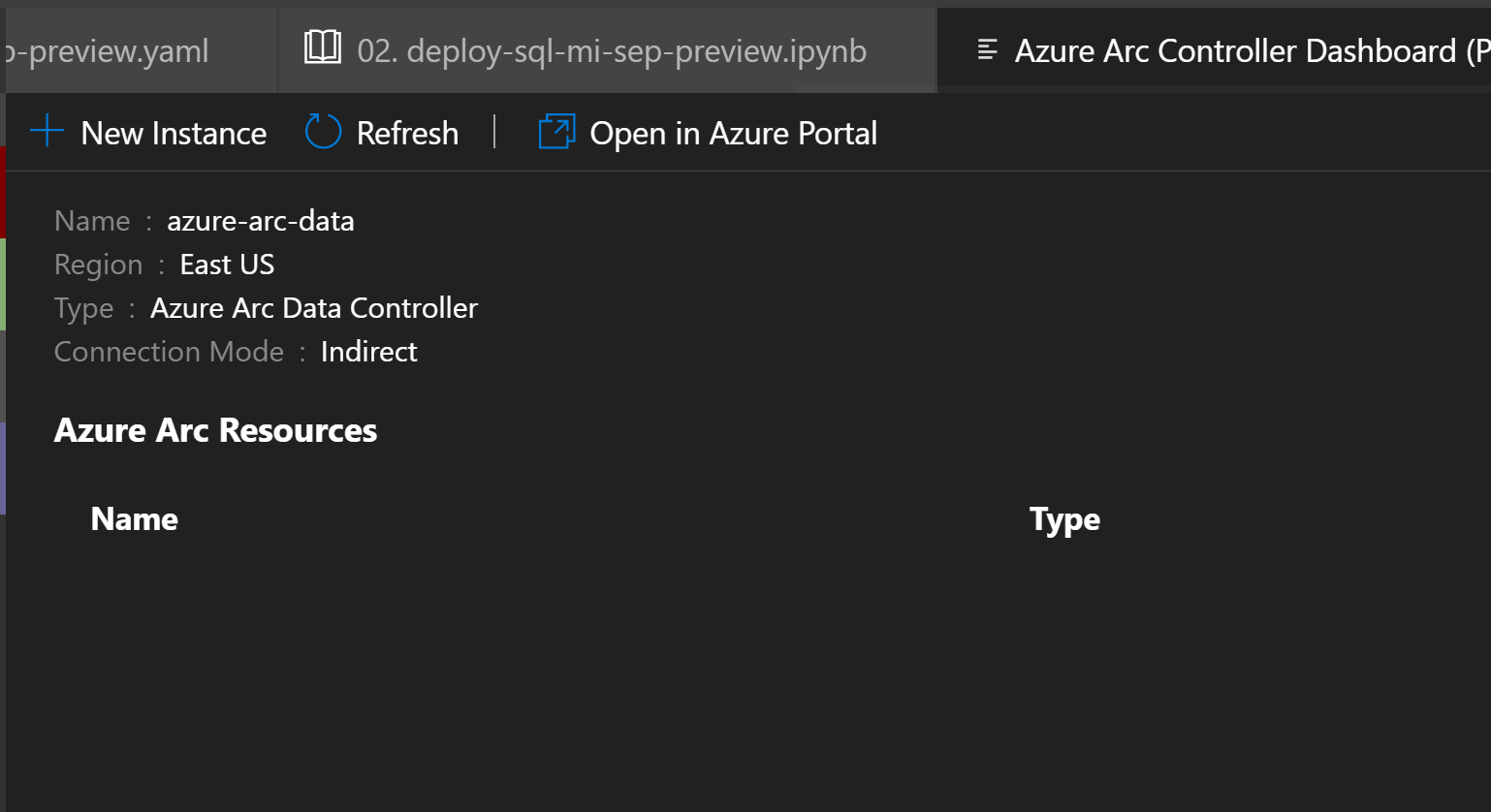 Arc dashboard doesn't show resources... · Issue #12380 · microsoft/azuredatastudio · GitHub