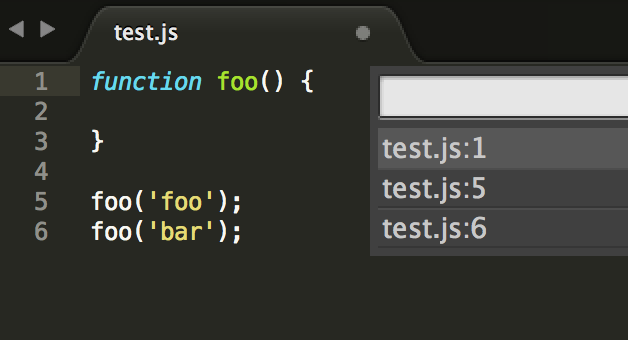 Jump-to-definition shows call sites when function is invoked with ...