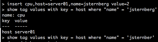 SHOW TAG VALUES WITH KEY WHERE fails if the tag name is "name" · Issue #6581 · influxdata ...