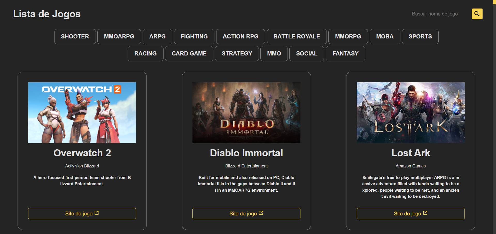 GitHub - Lucascfer/Projeto-games