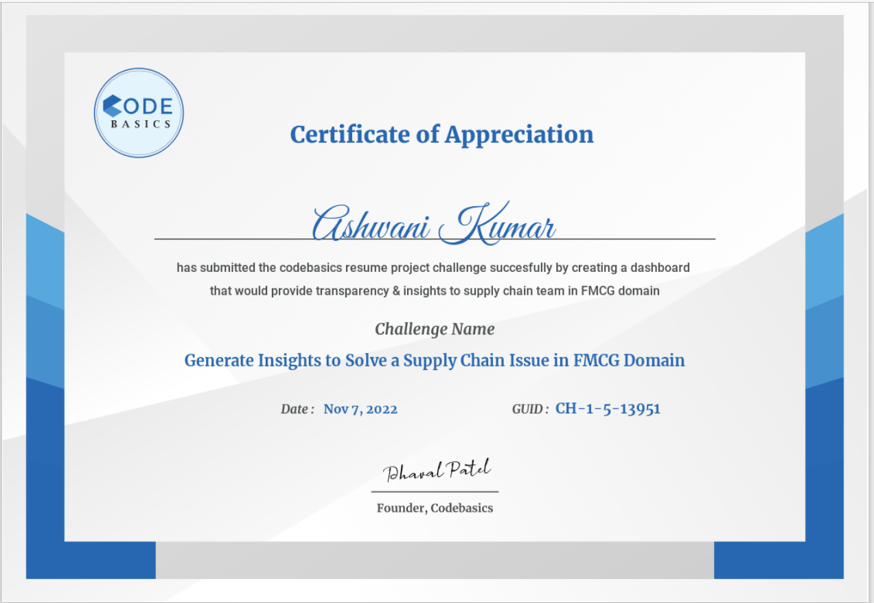 GitHub - Ashwani94kr/Supply-chain-Atliq-Mart