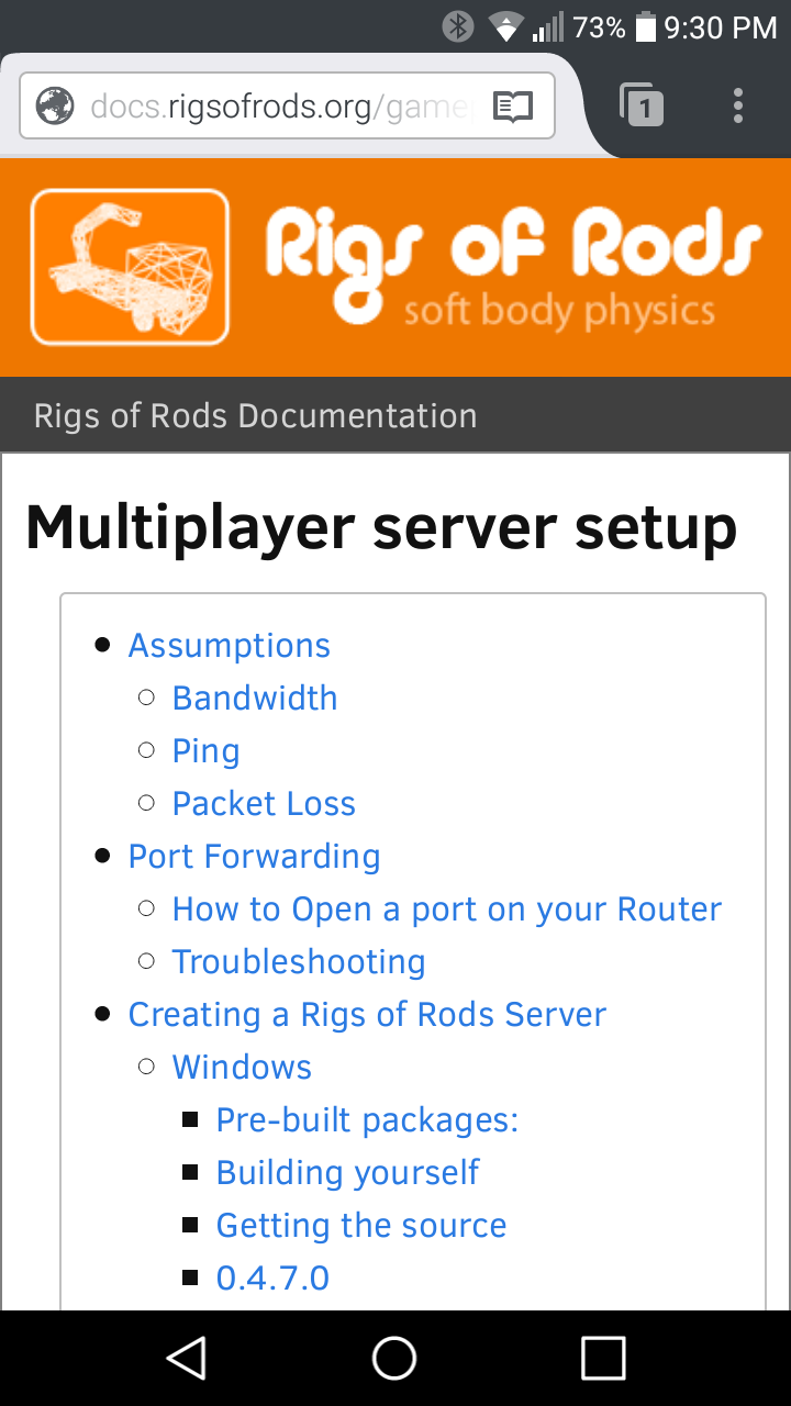 Weird page formatting on mobile. · Issue #14 · RigsOfRods/docs.rigsofrods.org · GitHub