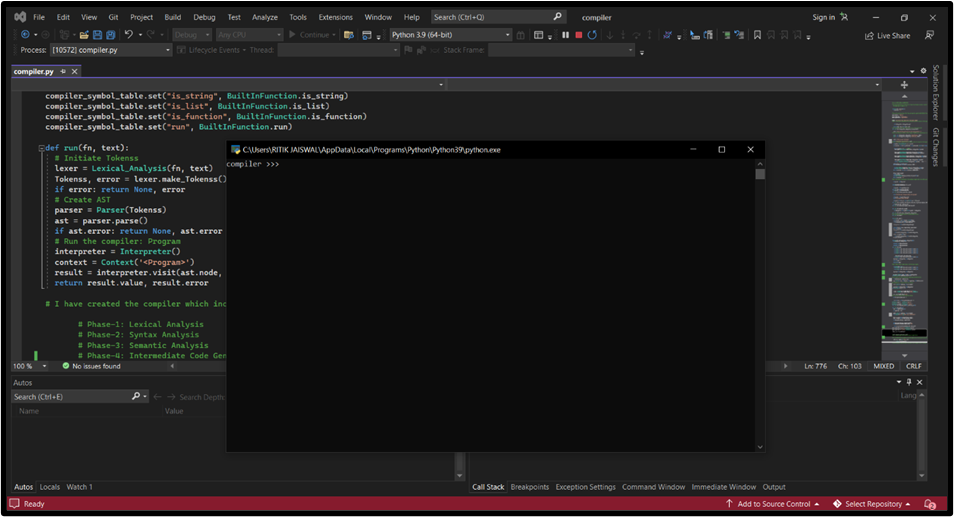 GitHub - ritikjaiswal31/Compiler_Design: This is a Compiler Designed in Python Programming Language.