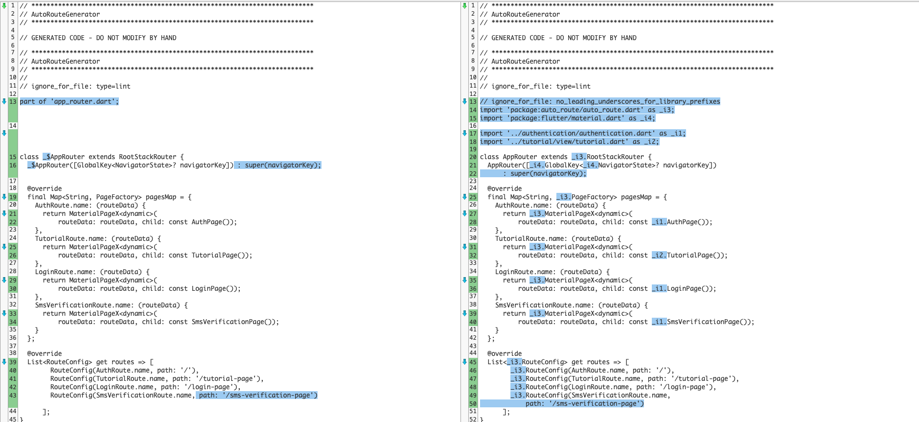 Cannot setup AutoRouter using part builder (part-of generated file) · Issue #1216 · Milad-Akarie ...