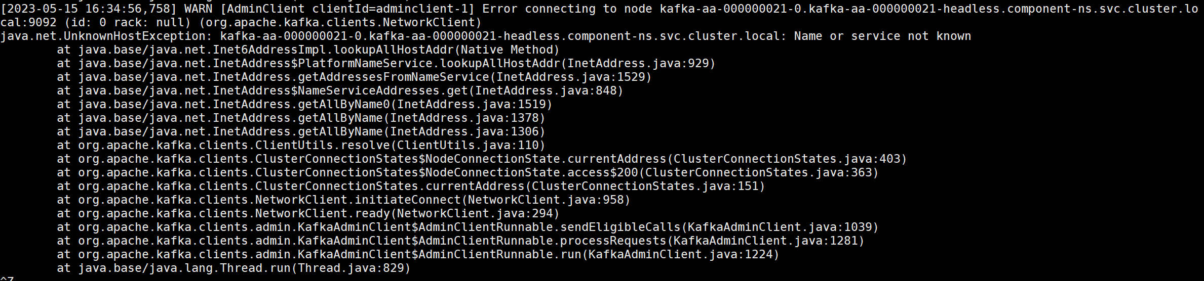 [Bitnami-Kafka] error java.net.UnknownHostException · Issue #7053 · bitnami/charts · GitHub