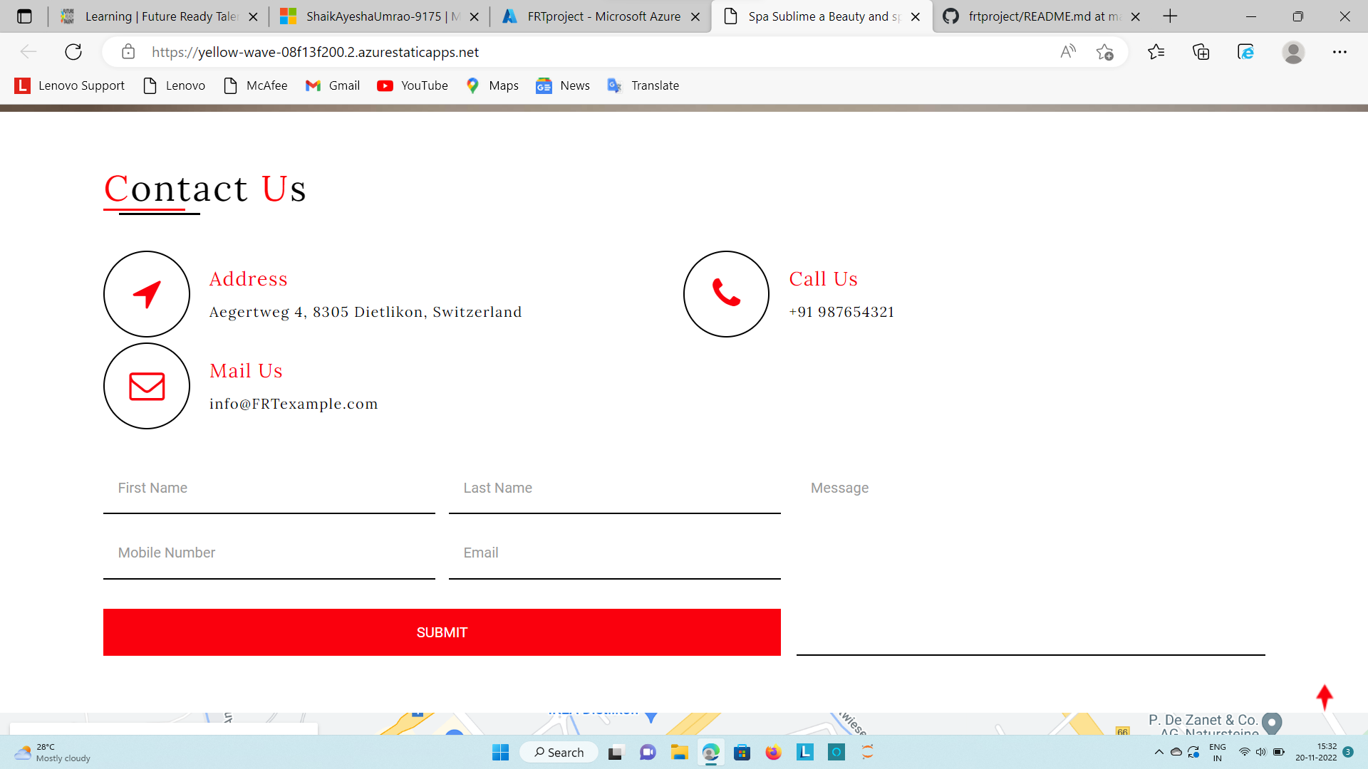 GitHub - ayeshaumraoshaik/frtproject