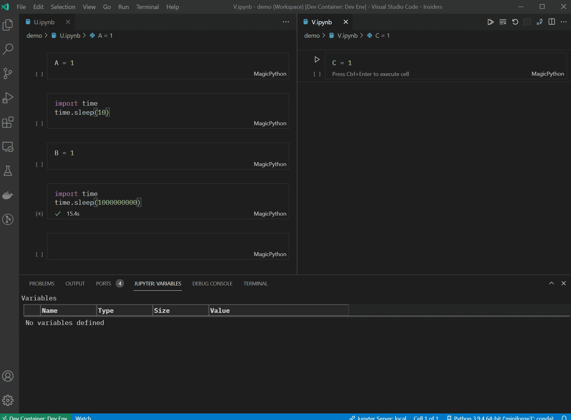 Native Notebook: running notebook blocks variable list refresh · Issue #5902 · microsoft/vscode ...