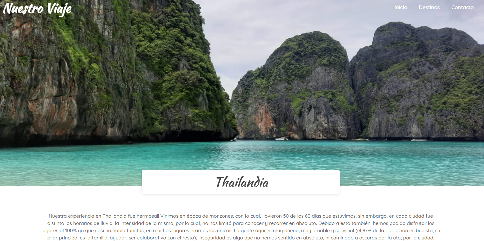 GitHub - LihuelM/Nuestro_Viaje: Blog de viajes