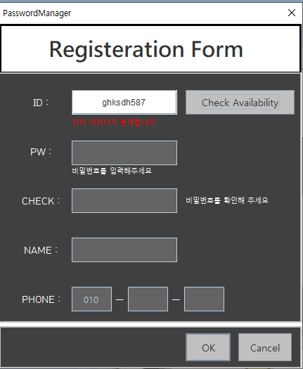 GitHub - JooHwanO/PassWordManager: 비밀번호 관리 프로그램