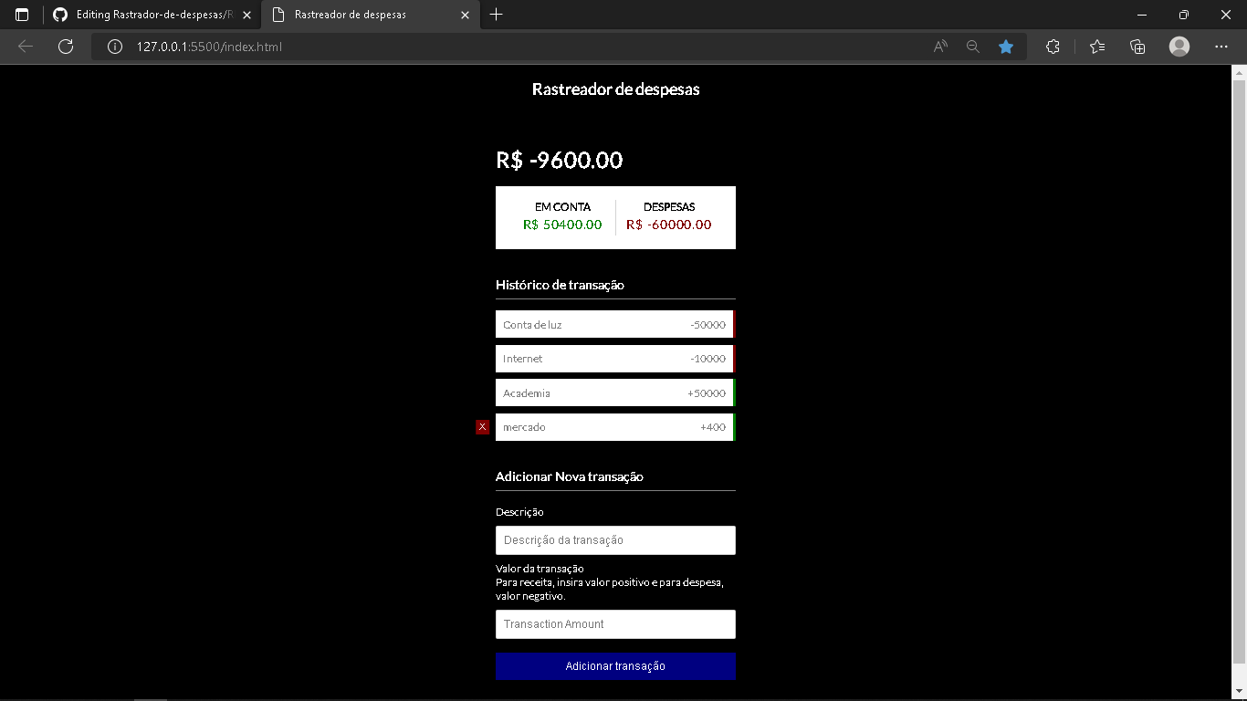GitHub - WallisonPereiraOfc/Rastrador-de-despesas